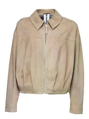 SWORD 6644 Collared Zip-up Jacket - Neutrals