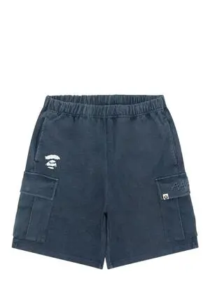 AAPE BY *A BATHING APE Logo-patch Cargo Shorts - Blue