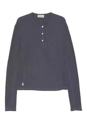 CARRER Lis Henley Long-sleeves Sweater - Blue