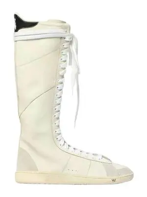 Patrizia Pepe Boxeur Skin Knee-high Lace-up Sneakers - Neutrals