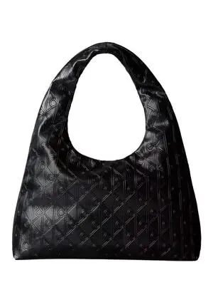 Calvin Klein Patterned Shoulder Bag Black