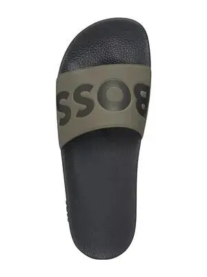 BOSS Logo-Detail Slides Green
