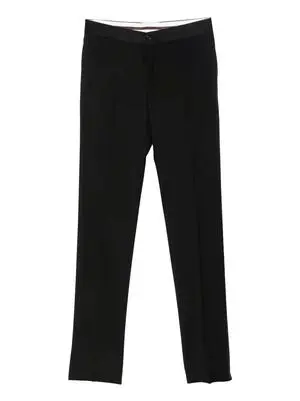 Canali Pressed-crease Trousers - Black