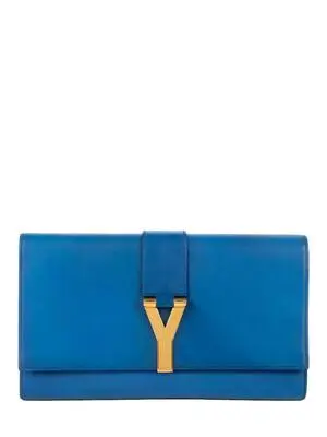 Saint Laurent Ligne-y Clutch - Blue