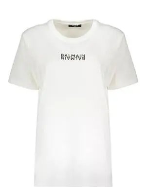 Balmain Logo Short-sleeve T-shirt - White