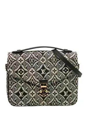 LOUIS VUITTON 2020 Monogram Jacquard Since 1854 Pochette Metis Satchel - Black
