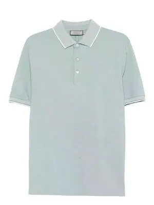 Canali Piqué Polo Shirt - Green