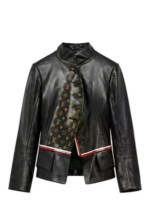 LOUIS VUITTON Monogram Leather Jacket - Black