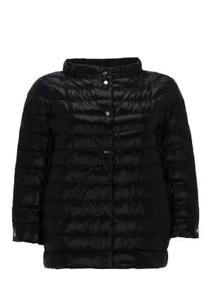 Herno Cropped Padded Down Jacket - Black