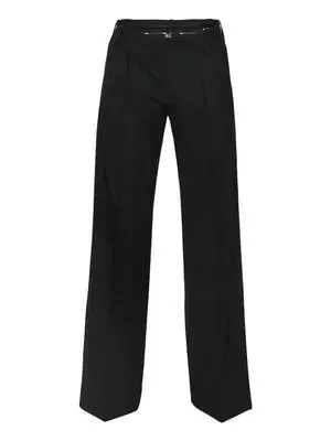 032C Straight Leg Suit Trousers - Black