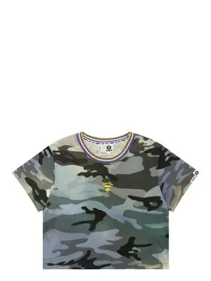 AAPE BY *A BATHING APE Camouflage Embroidered T-shirt - Grey