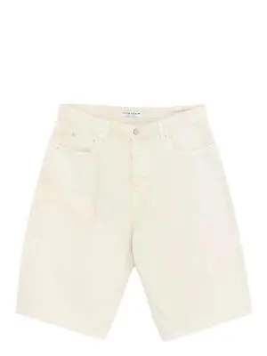 ICON DENIM LOS ANGELES Logo-patch Denim Shorts - Neutrals