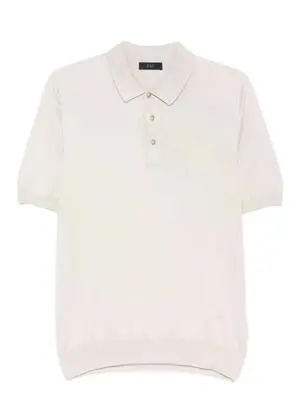 FAY Buttoned Polo Shirt - Neutrals