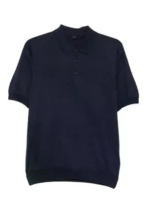 FAY Buttoned Polo Shirt Blue