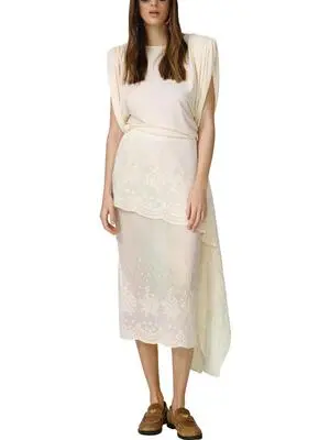 PNK Oversized-shoulders Top - Neutrals