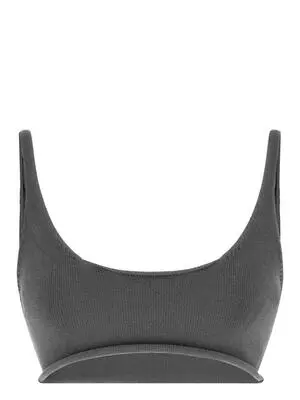 ENTIRE STUDIOS Knitted Cropped Top - Grey