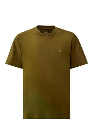 C.P. COMPANY 20/1 Jersey Plated Logo T-shirt Green
