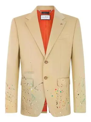 Philipp Plein Paint-splash Blazer - Neutrals