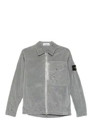 Stone Island Logo-patch Zip-up Jacket - Grey