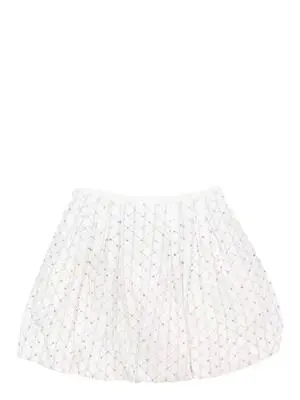 Maje Embellished Bubble Mini Skirt - White