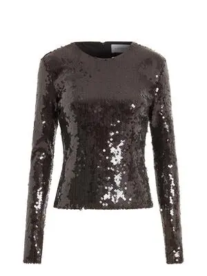 16Arlington Tanith Sequined Top - Brown