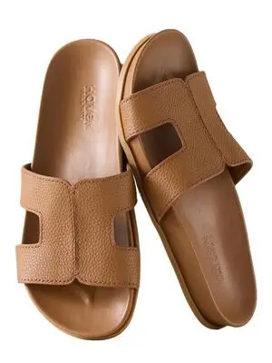 HAVEN WELL WITHIN Leather Cutout Slides - Rope