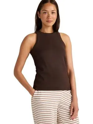 HAVEN WELL WITHIN Organic Cotton Racerback Tank - Coffee Bean