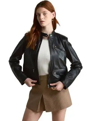FURNIQ UK Blair Leather Jacket - Black