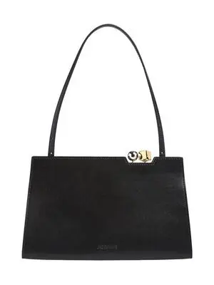 Jacquemus La Pochette Salon Leather Handbag - Black 990