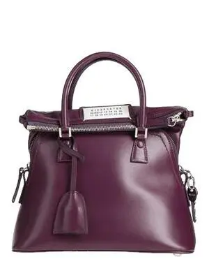 MAISON MARGIELA Handbag In Leather With Shoulder Strap Purple