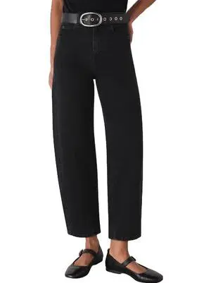 Whistles Stretch Barrel Leg Jeans - Black