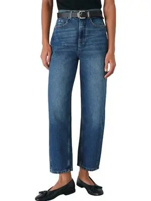 Whistles Stretch Barrel Leg Jeans - Denim
