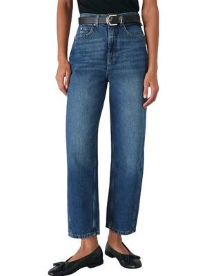 Whistles Stretch Barrel Leg Jeans - Denim