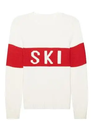 ELLSWORTH + IVEY Block Ski Crewneck Sweater Ivory