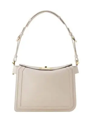 LANVIN Lanvin Compagnon Small Asymmetrical Leather Bag Plaster