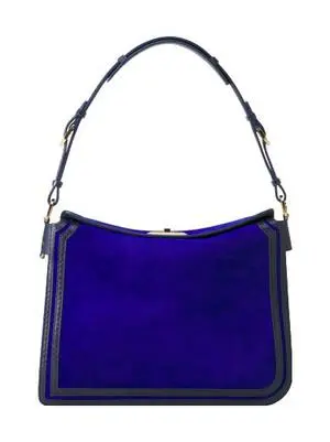 LANVIN Compagnon Medium Asymmetrical Bag - Blue