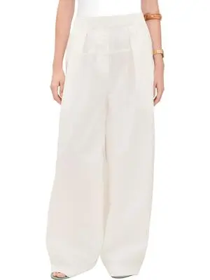 ST. AGNI Relaxed Pleat Trousers - Off White