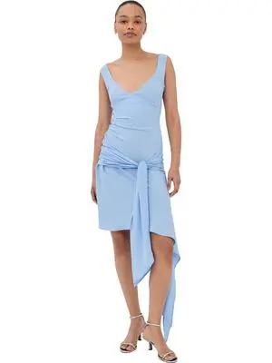 Attico Mini Draped Dress - Baby Blue