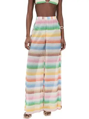 Missoni Metallic Zigzag Knit Trousers - Multicolor