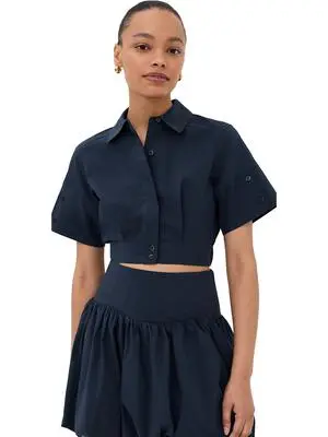 Simkhai Sabrina Button-down Top - Midnight