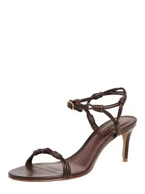 Schutz Nara Mid-heel Sandals - Root Brown