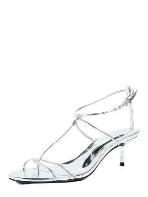 Schutz Jules Mid Sandals - Prata