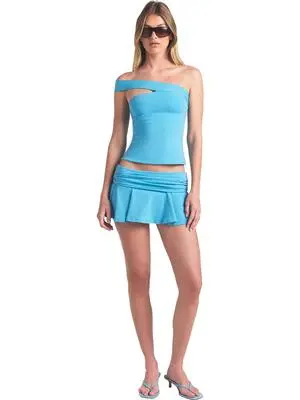 SKIMS Cotton Jersey Foldover Mini Skort