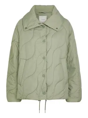 Varley Fabia Quilted Nylon Jacket Light Green