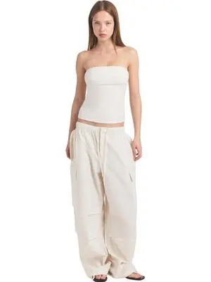 SKIMS Oversized Low Rise Cargo Pants - Egret