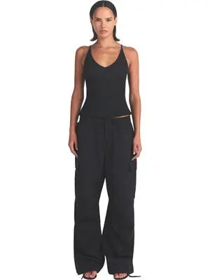 SKIMS Oversized Low-rise Cargo Pants - Onyx