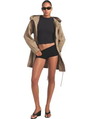 SKIMS Oversized Woven Cotton Anorak - Desert