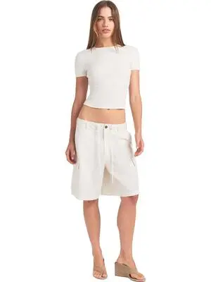 SKIMS Oversized Cargo Short - Egret