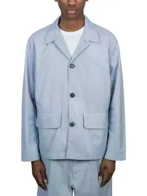 Universal Works Franck Buttoned Flap-pocket Jacket - Blue