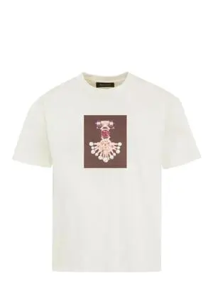 WALES BONNER Compass Graphic T-shirt - Neutrals